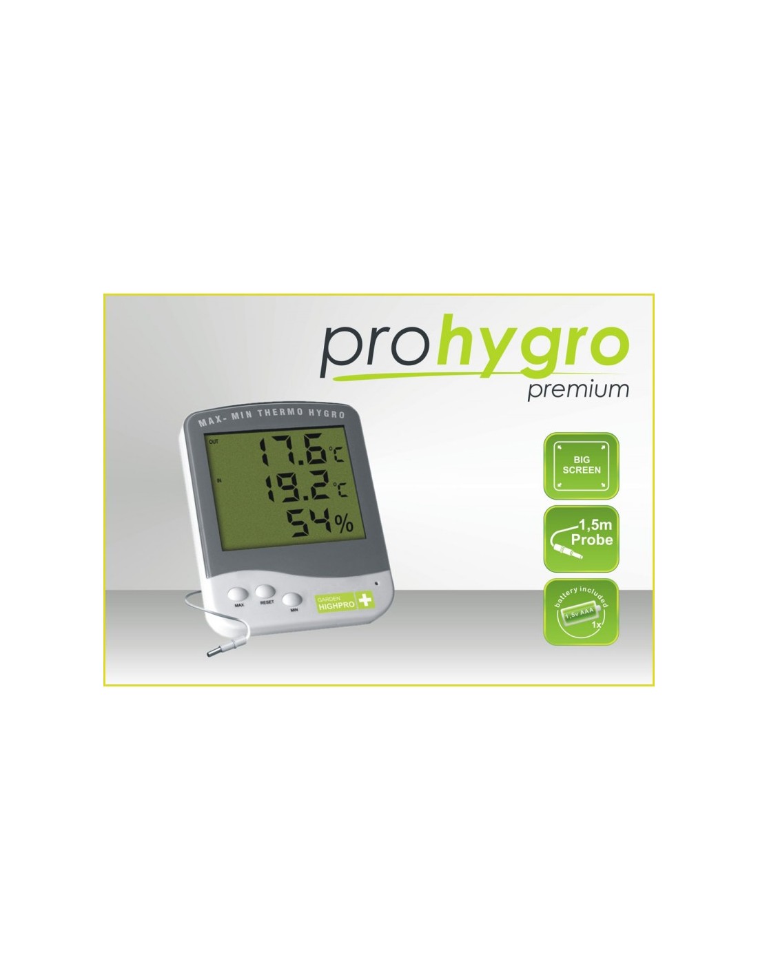 Thermo Hygro Digital - Premium - Avec Sonde T° 1,50 M